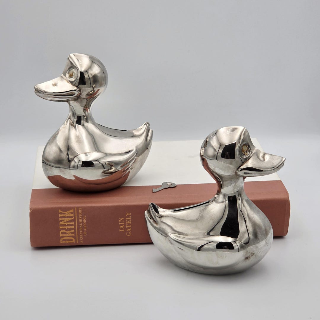 Vintage Viking Silver-plated Duck Banks (set of 2) W/ Keys – Mid ...