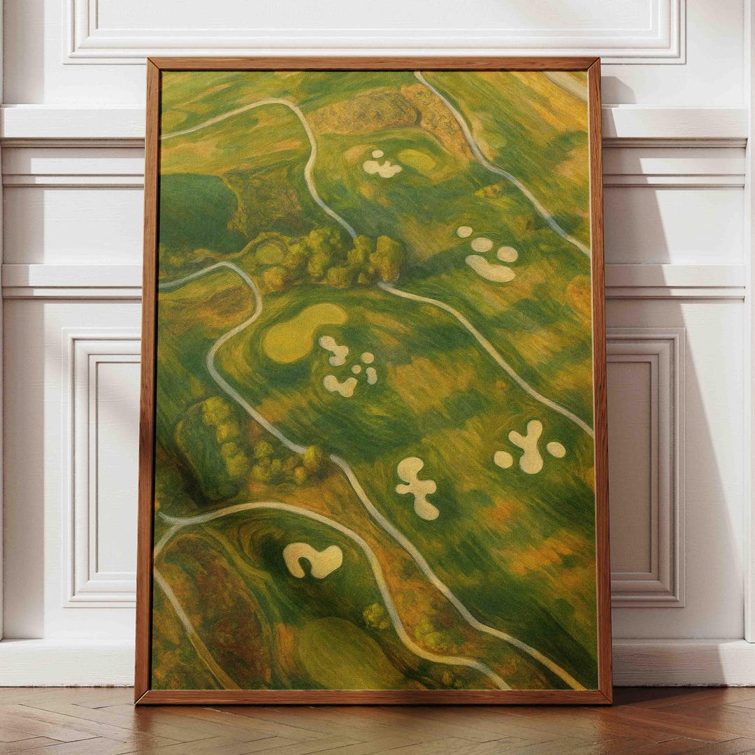 Vintage Golf Course Print: Retro Sports Art Poster - Etsy