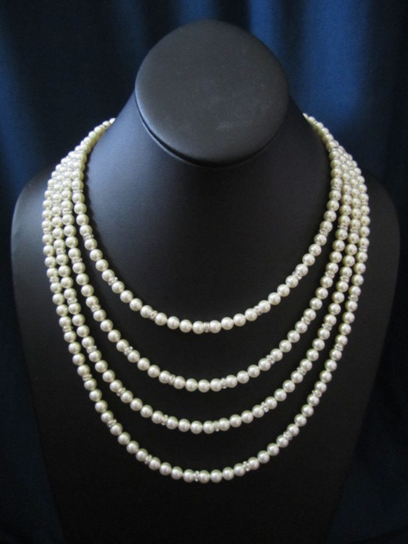 4 Strain Wedding Set Bridal Necklace and Earrings Wedding | Etsy