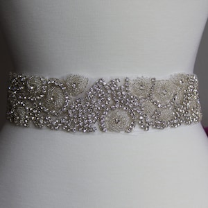 Elegant and Gorgeous Rhinestone Trim, Bridal Sash, Wedding Sash, Bridal ...