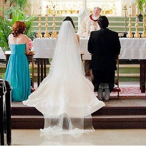 120 Inch 2 Tier Circular/drop Cathedral Veil, Chapel Veil Waltz Veil ...