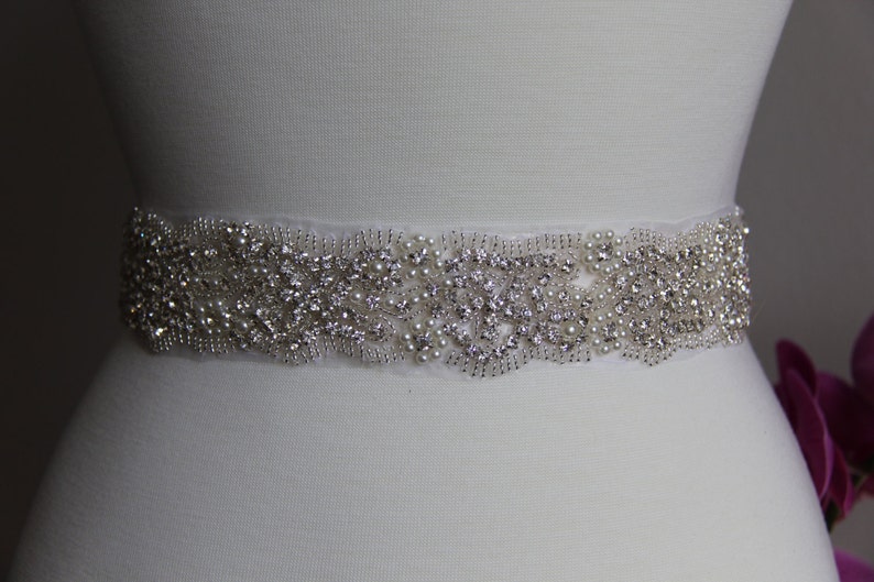 Elegant and Gorgeous Rhinestone Trim Beaded Detailed Bridal | Etsy