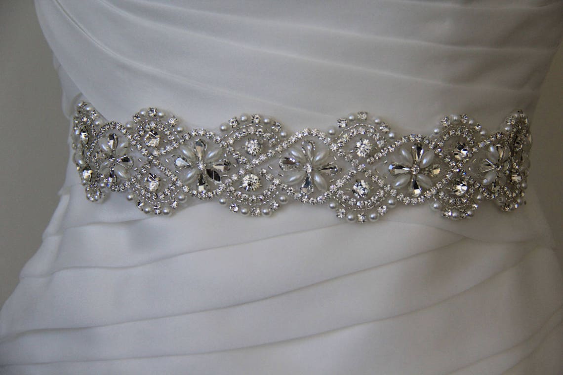 Elegant and Gorgeous Rhinestone Trim Beaded Detailed Bridal - Etsy