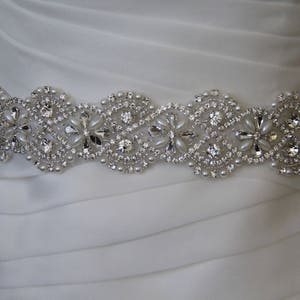 Elegant and Gorgeous Rhinestone Trim, Beaded Detailed Bridal Sash ...