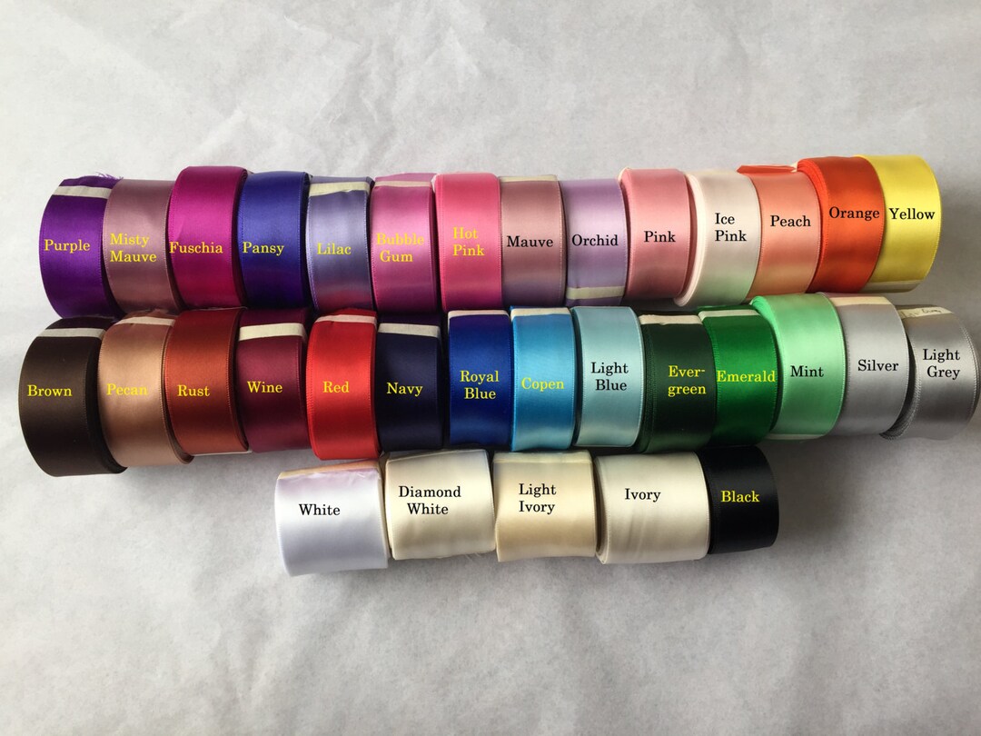 Sash Ribbon Sample - Choose up to 5 Colors - Etsy