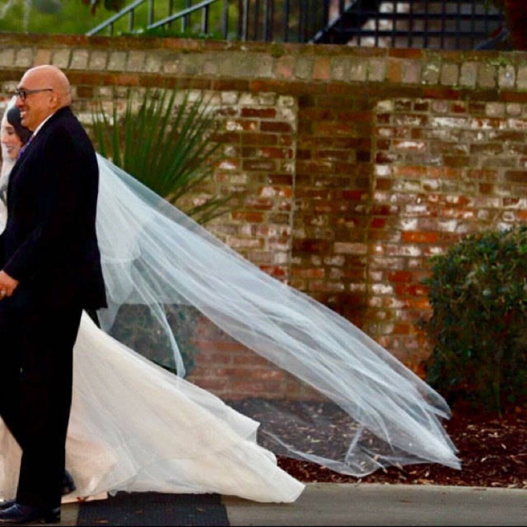 108 Inch 2 Tier Cathedral Circular/drop Wedding Veil, Bridal Veil With ...