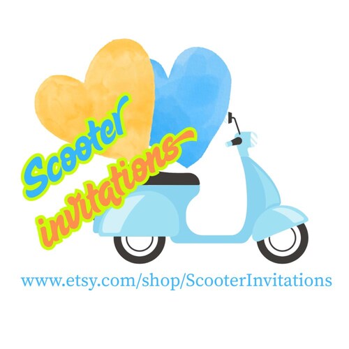 ScooterInvitations - Etsy