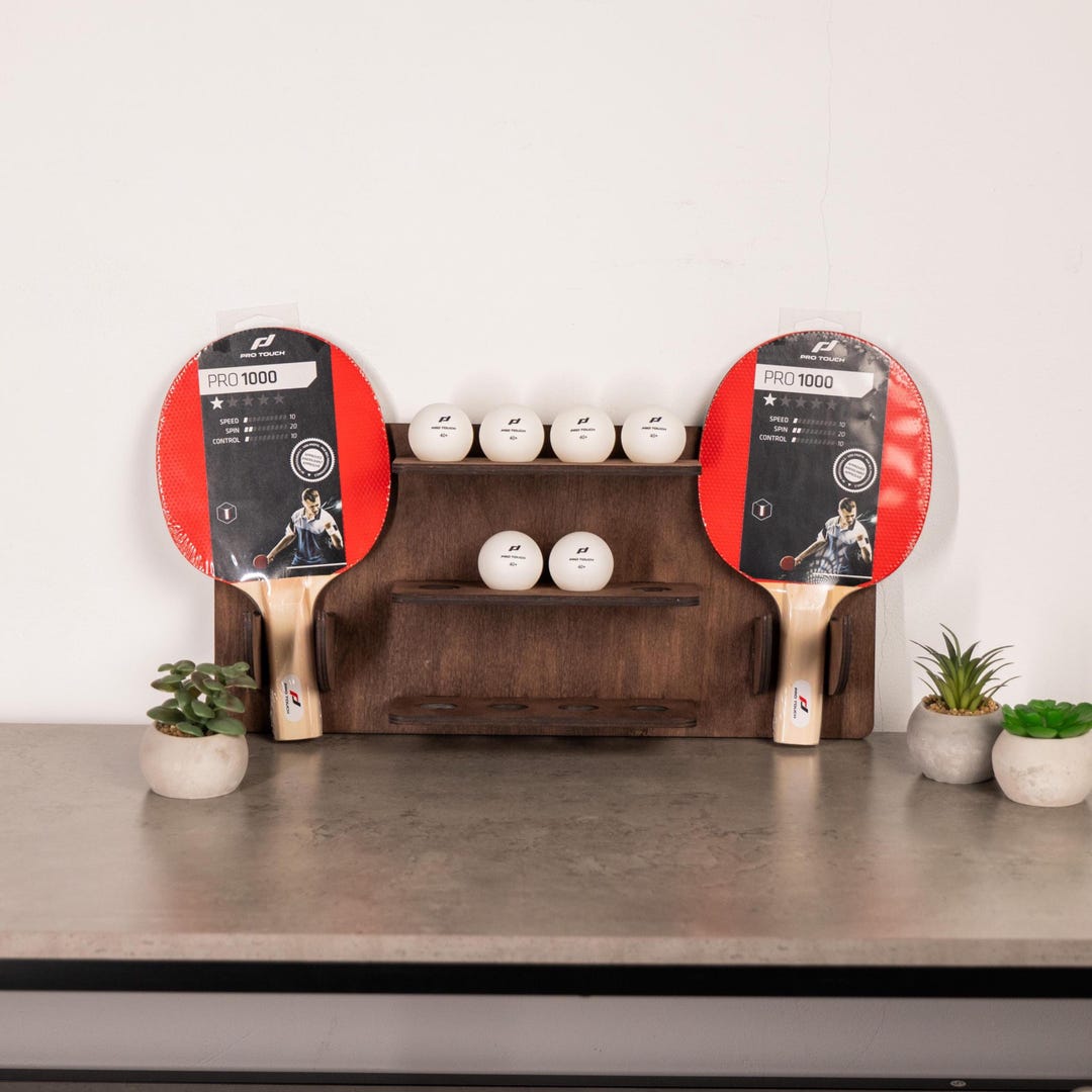 Ping Pong Paddle and Ball Holder, Paddle Wall Storage, Ping Pong Holder ...