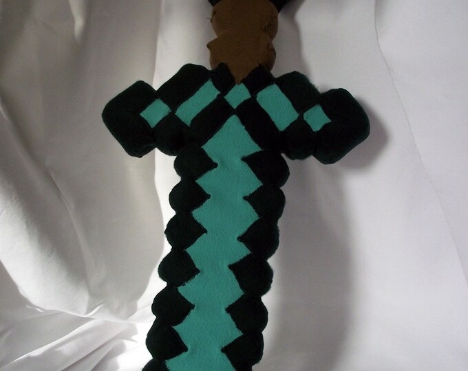 Minecraft Plush Diamond Sword - Etsy