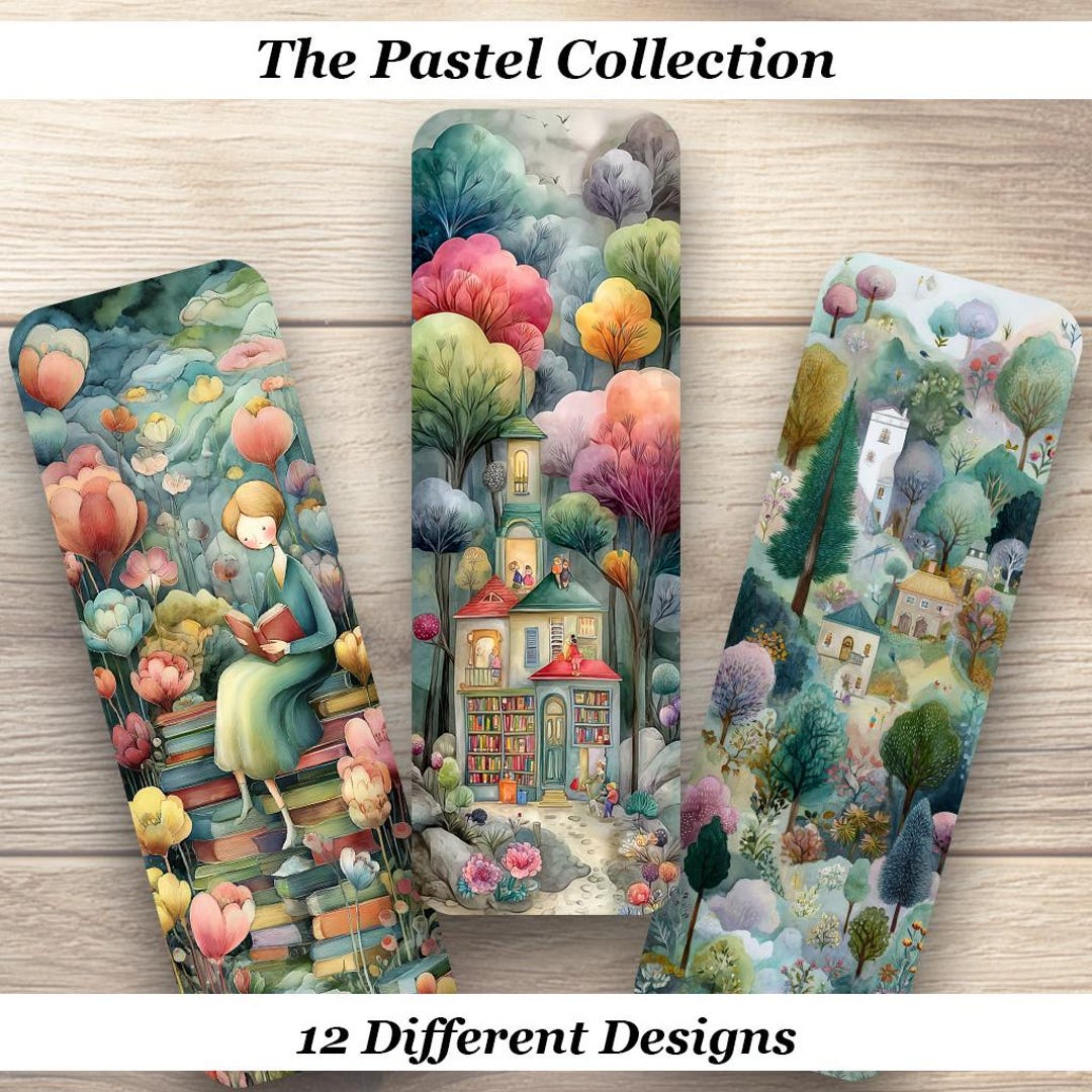 The Pastel Laminated Bookmarks Collection. Three Bookmark Packs Bundled ...