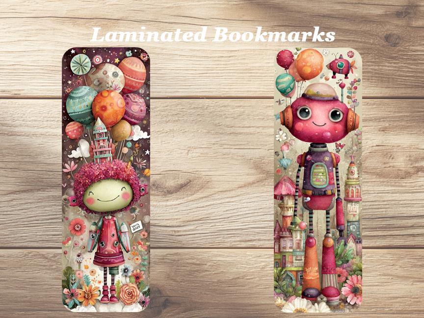 I Love Sci Fi Books Laminated Bookmarks. Set of 4 Quality Whimsical ...