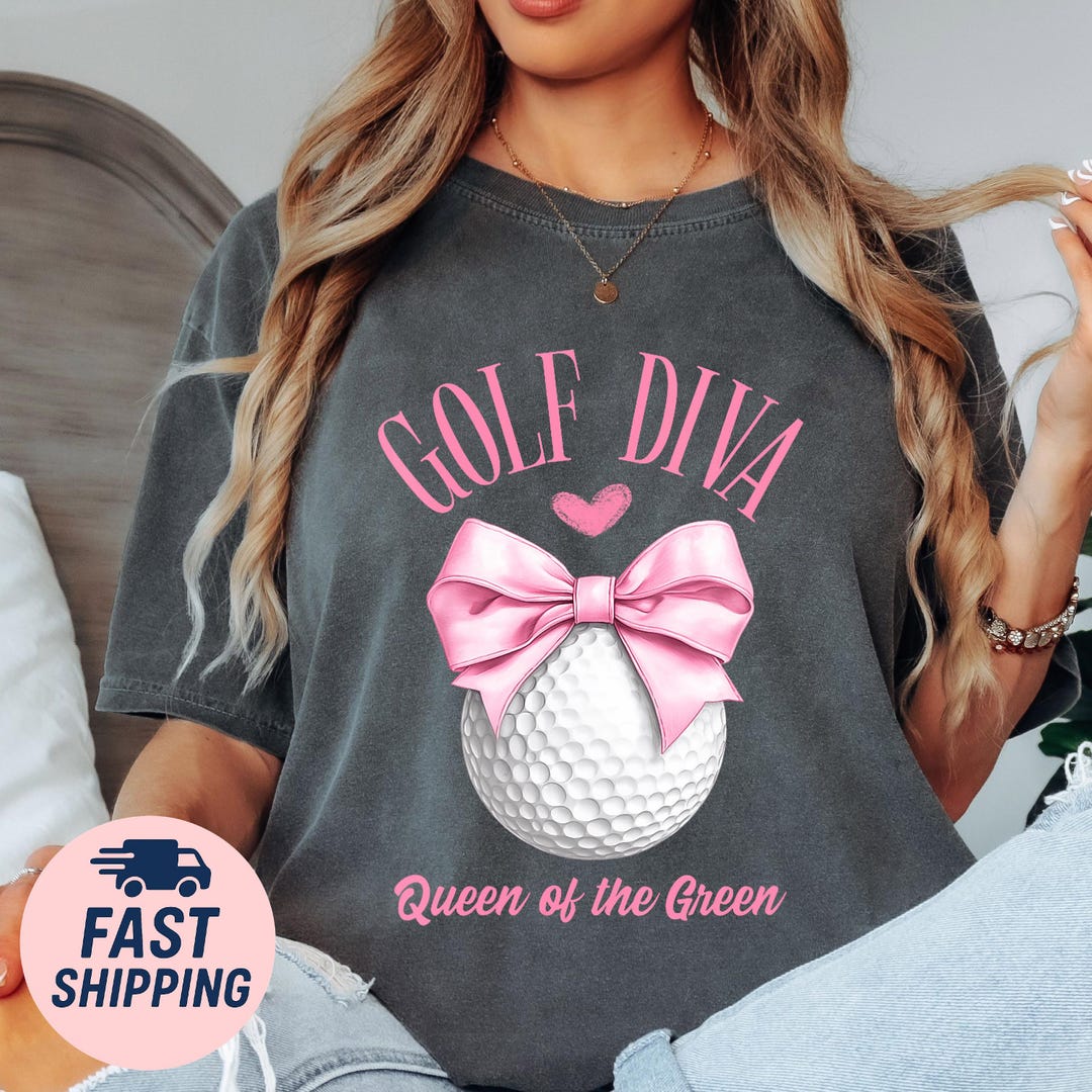 Golf Diva Shirt, Queen of the Green Tee, Cute Women Golf T-shirt, Funny ...
