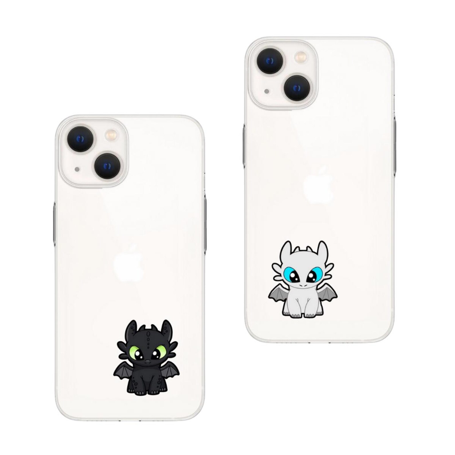 Toothless & Light Fury Phone Case | Cute Dragon Couple Iphone, Samsung ...