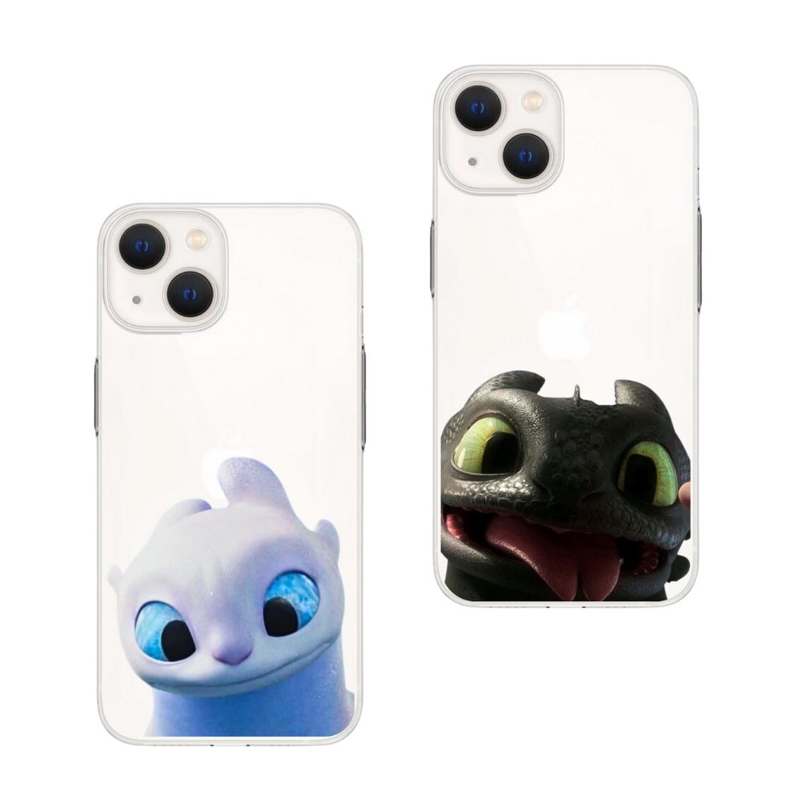 Toothless & Light Fury Phone Case | Cute Dragon Couple Iphone, Samsung ...