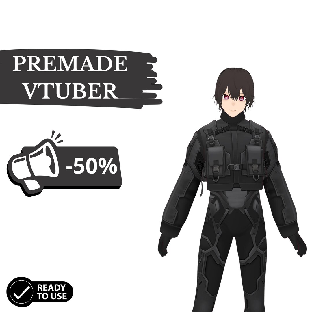 Custom Vtuber Live3d Model Commission | Red-eyed Commandant Avatar ...