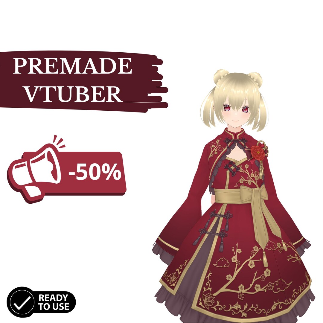 Custom Vtuber Live3d Model Commission | Cute Blonde Girl Avatar ...