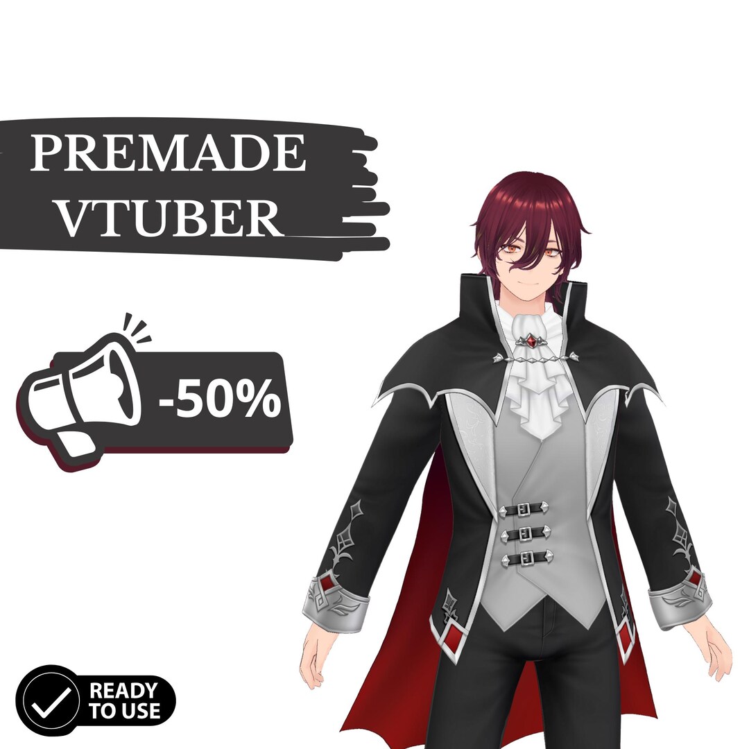 Custom Vtuber Live3d Model Commission | Vampire Duke Avatar – Intense ...