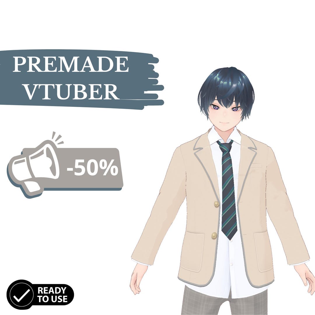 Custom Vtuber Live3d Model Commission | Red Fox-eared Boy Avatar ...