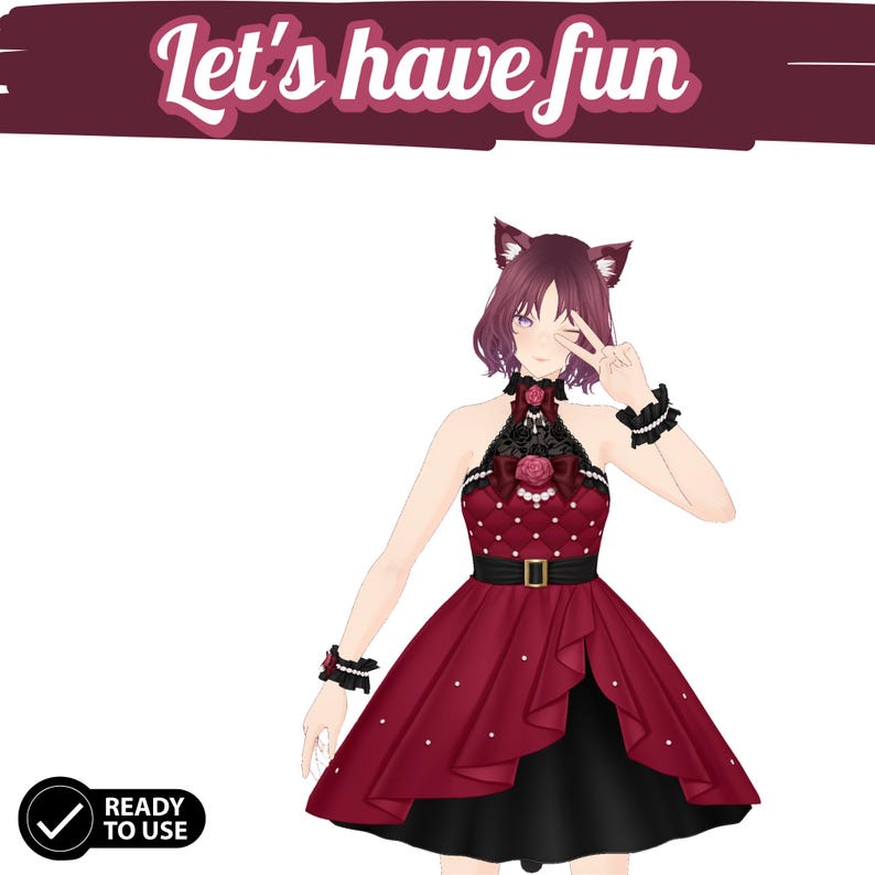 Custom Vtuber Live3d Model Commission | Cute Joyful Girl Avatar ...