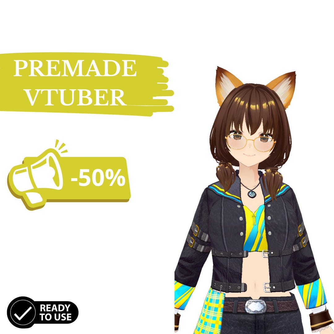 Custom Vtuber Live3d Model Commission | Combat-ready Sci-fi Male Avatar – Neon Cyber Suit ...