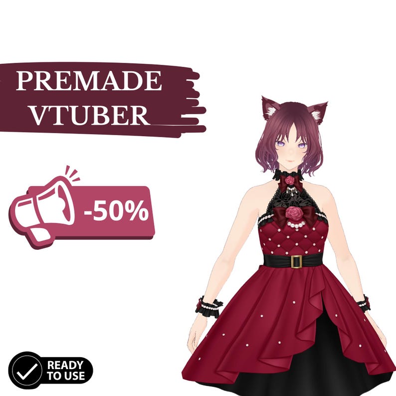 Custom Vtuber Live3d Model Commission | Cute Joyful Girl Avatar ...