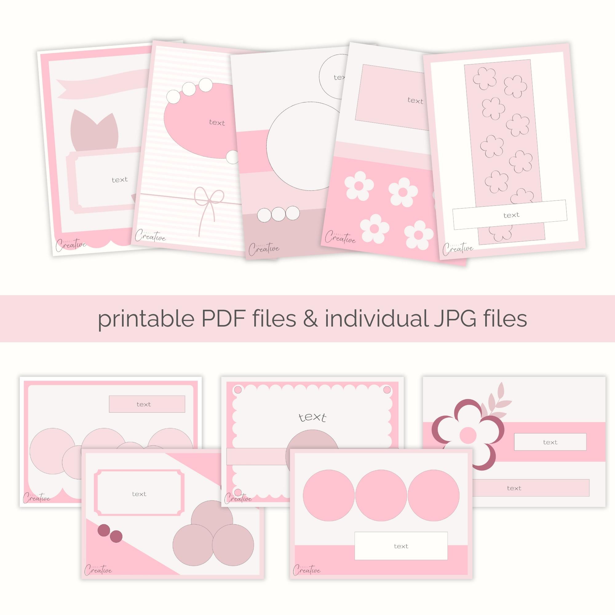 Card Making Sketches, Printable Cardmaking Template, Handmade Greeting ...