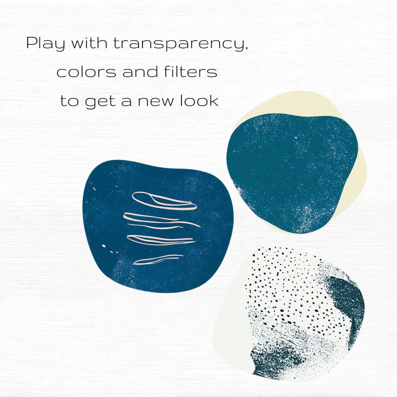 Abstract Boho Shapes Clipart, Modern Bohemian Clip Art, Shape Bundle ...