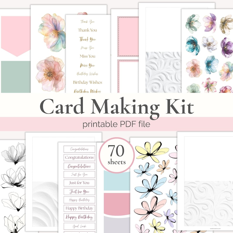 Craft Activity - DIY Card Making Kit, Printable Crafting Kits, Cut ...