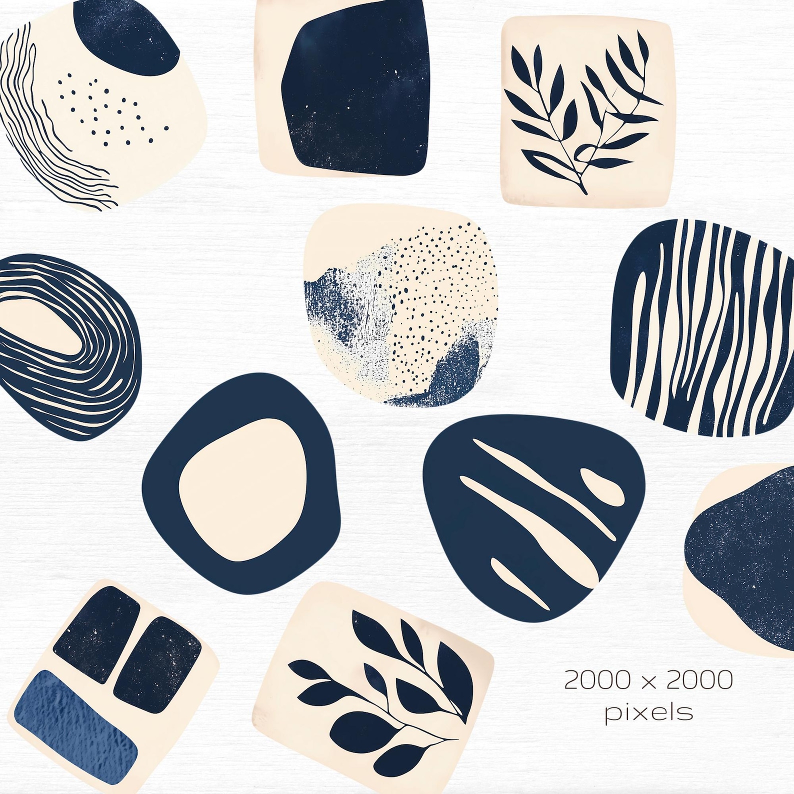 Abstract Boho Shapes Clipart, Modern Bohemian Clip Art, Shape Bundle ...