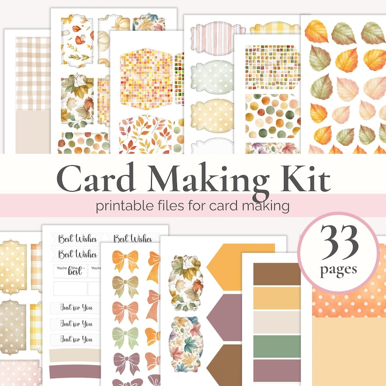 Craft Activity - DIY Card Making Kit, Printable Crafting Kits, Cut ...