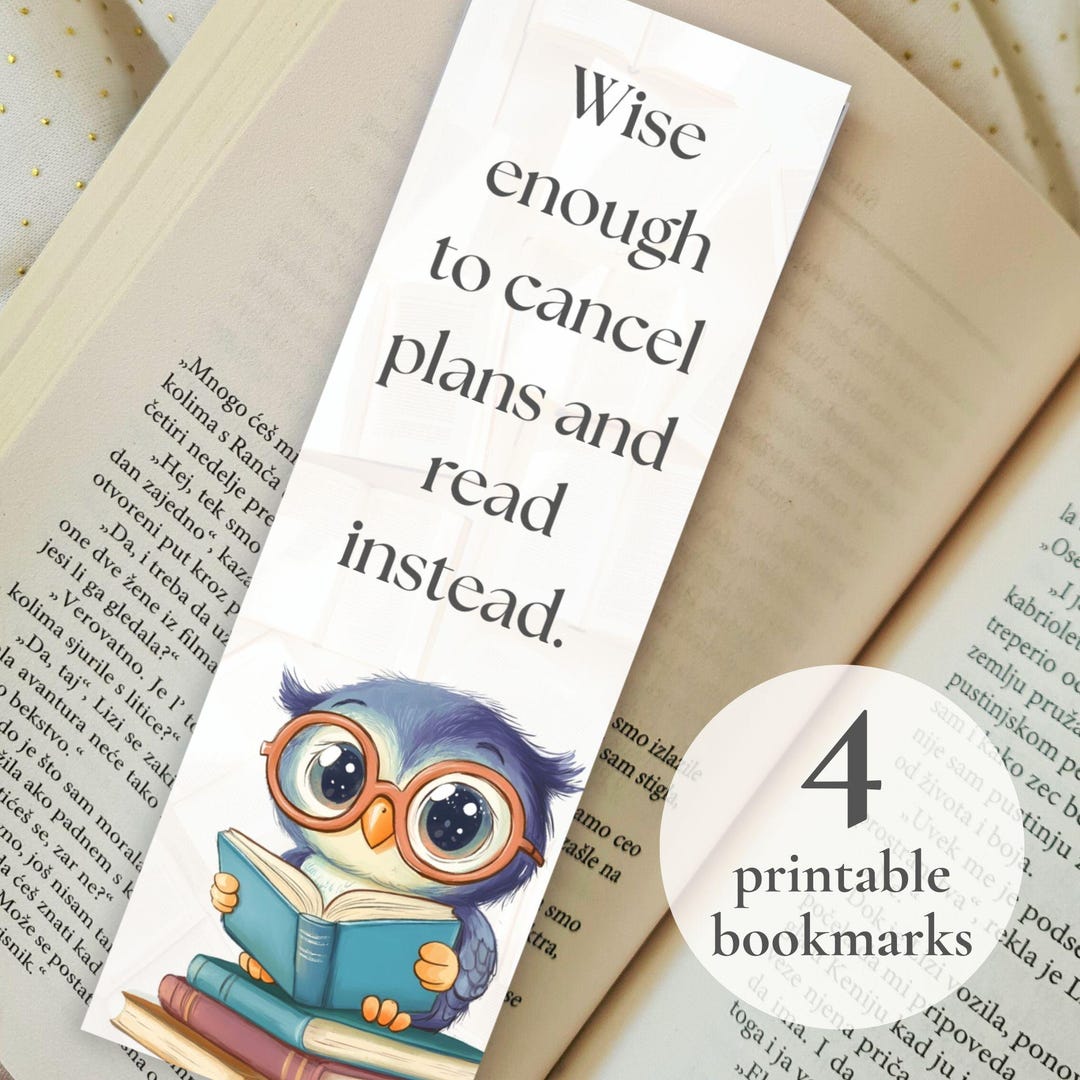 Printable Bookmarks With Quotes, Love Reading Bookmark Sheet, Funny ...