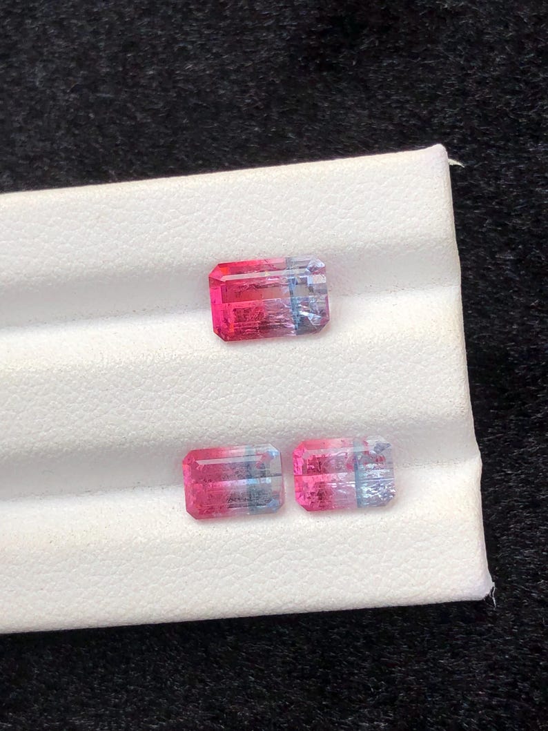 4.55-cts, Tri Color Tourmaline Set Faceted From Afghanistan || Rare ...