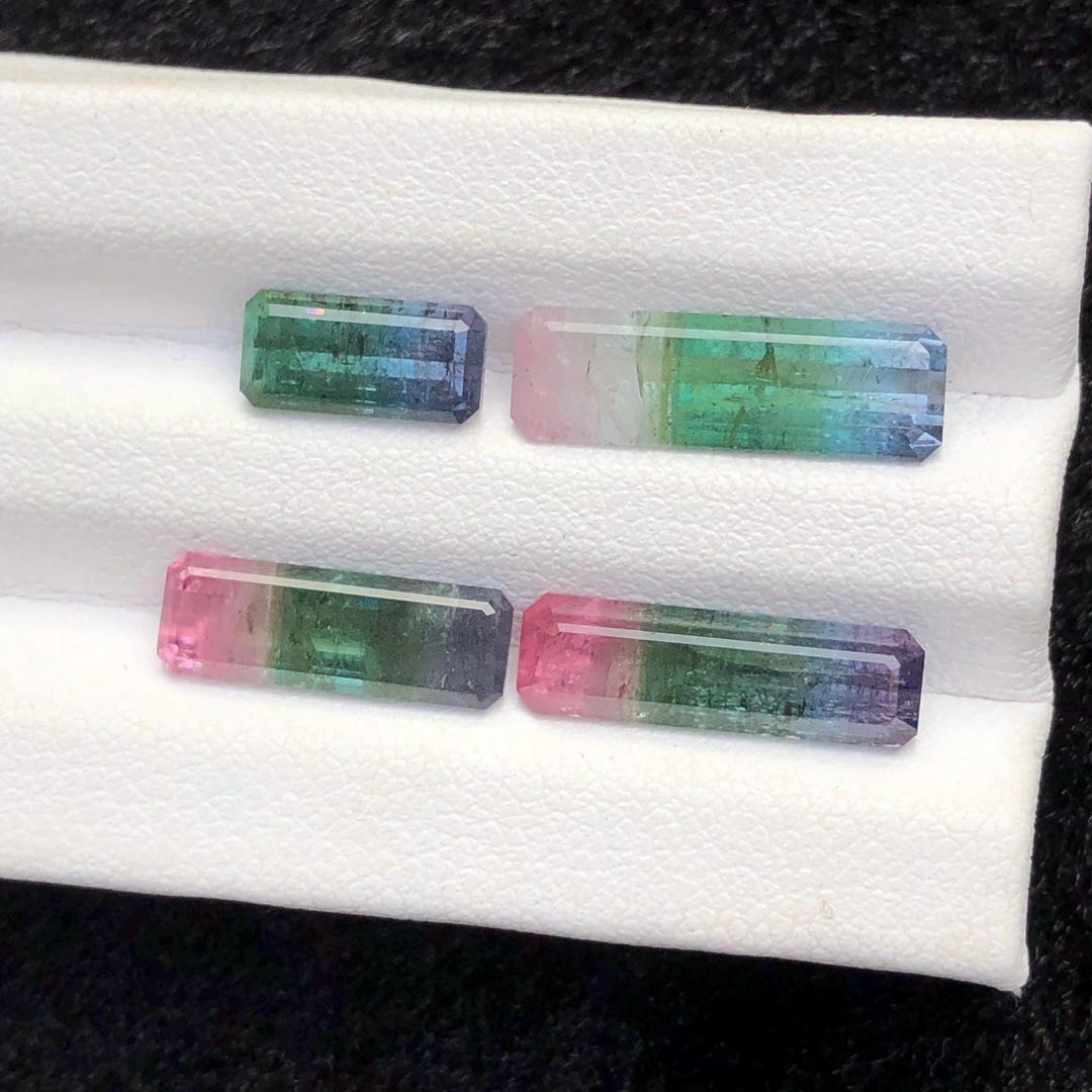 9-carats Rare Tri Color Tourmaline Faceted Lot || Sourced From ...