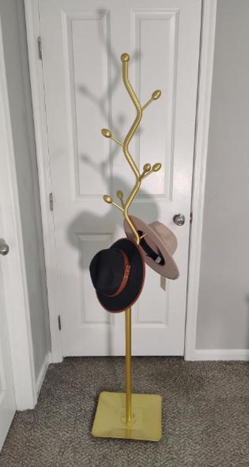 Tree-shaped Metal Coat Rack Stand With 8 Hooks | Modern Freestanding ...