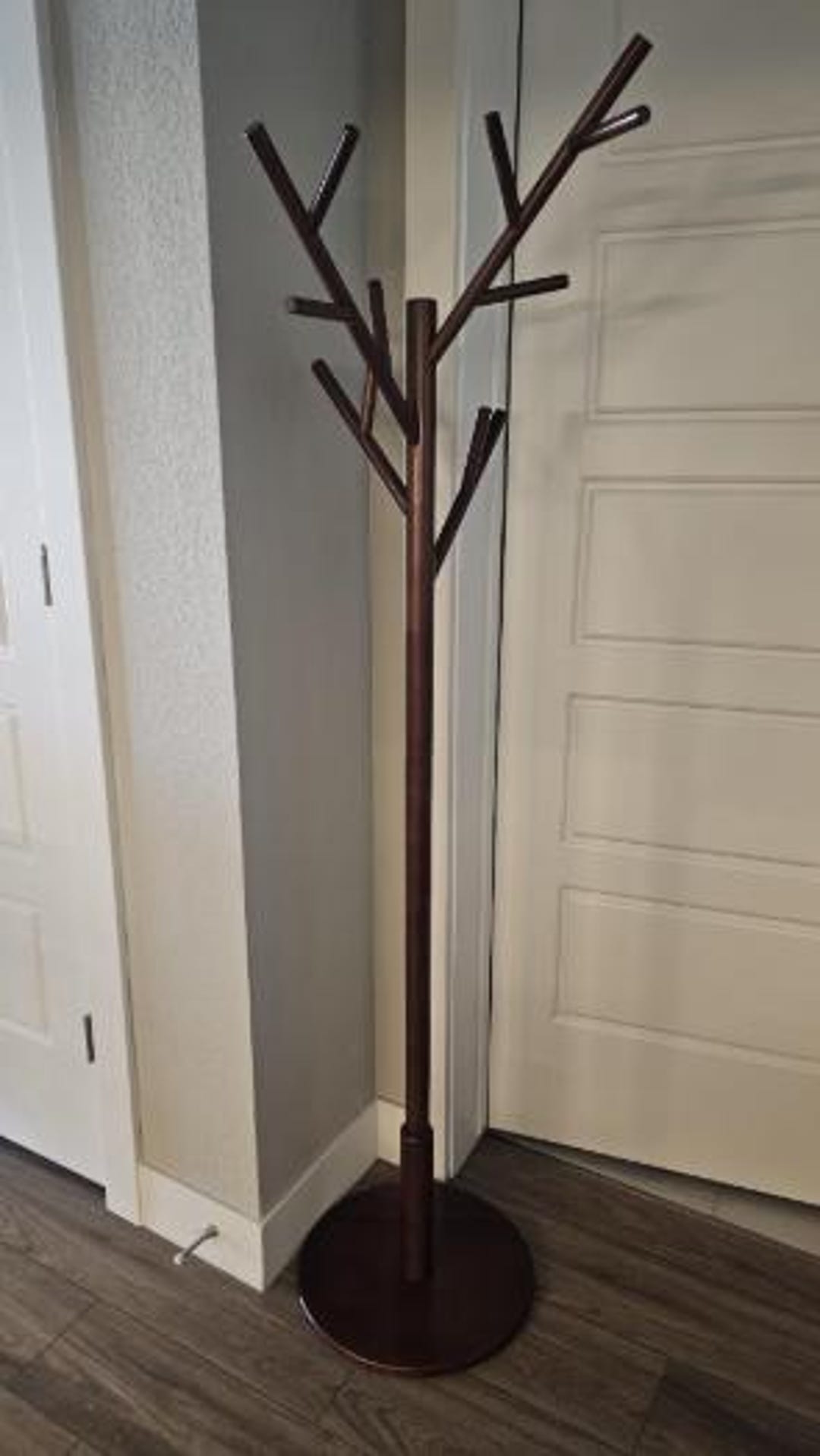 Mid Century Coat Rack With 12 Hooks, Coat Rack Tree, Wooden Standing ...