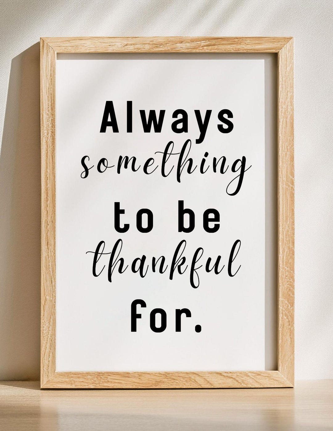 Thankful Affirmation Print: Motivational Home Office Decor (digital ...