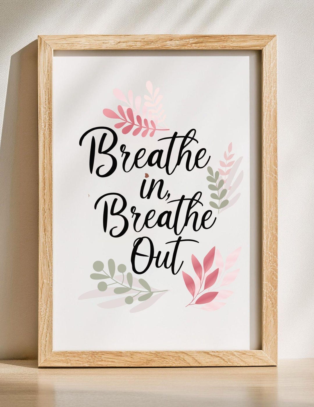 Calming Positive Affirmation Printable Wall Art, Positive Quote Print ...