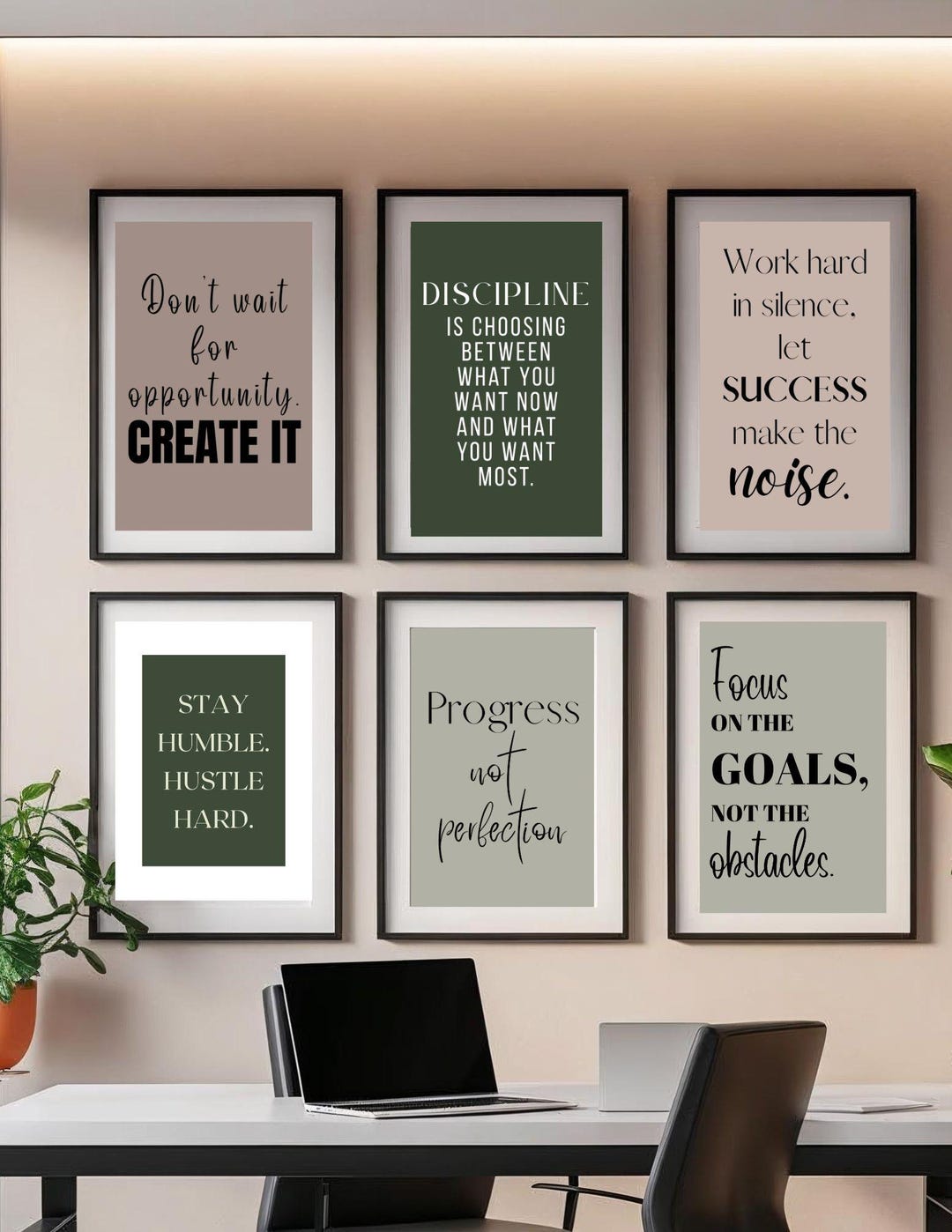 Office Positive Motivational Printable Wall Art, Positive Quote ...