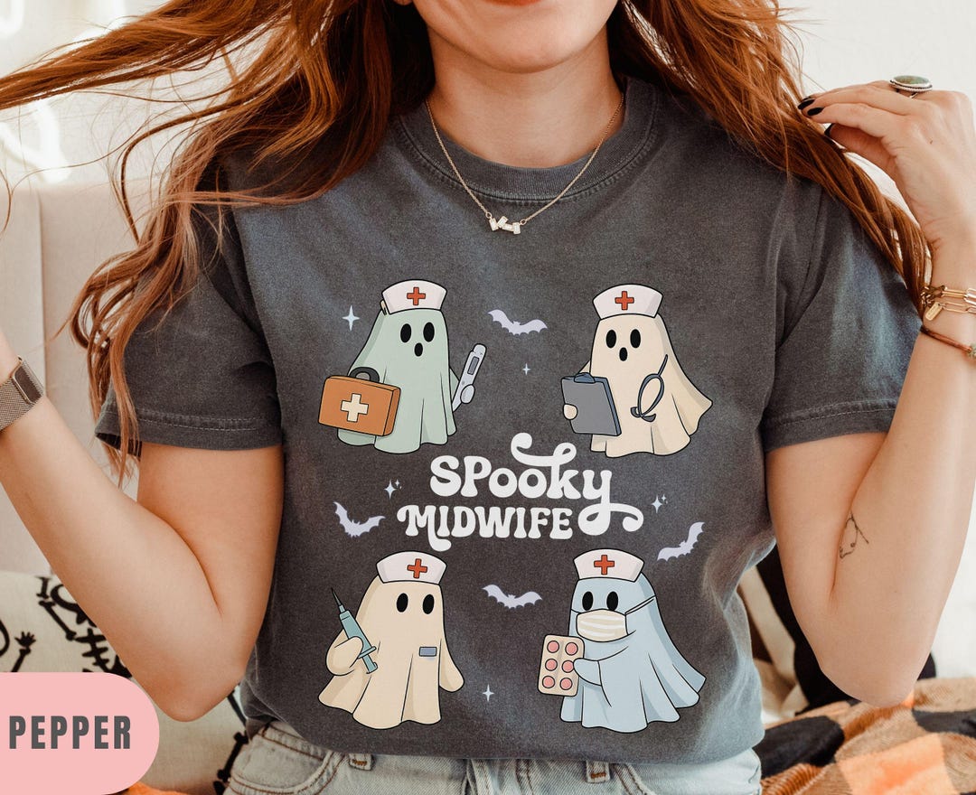 Halloween Midwife Shirt, Comfort Colors Midwifery Tshirt, Ghost ...