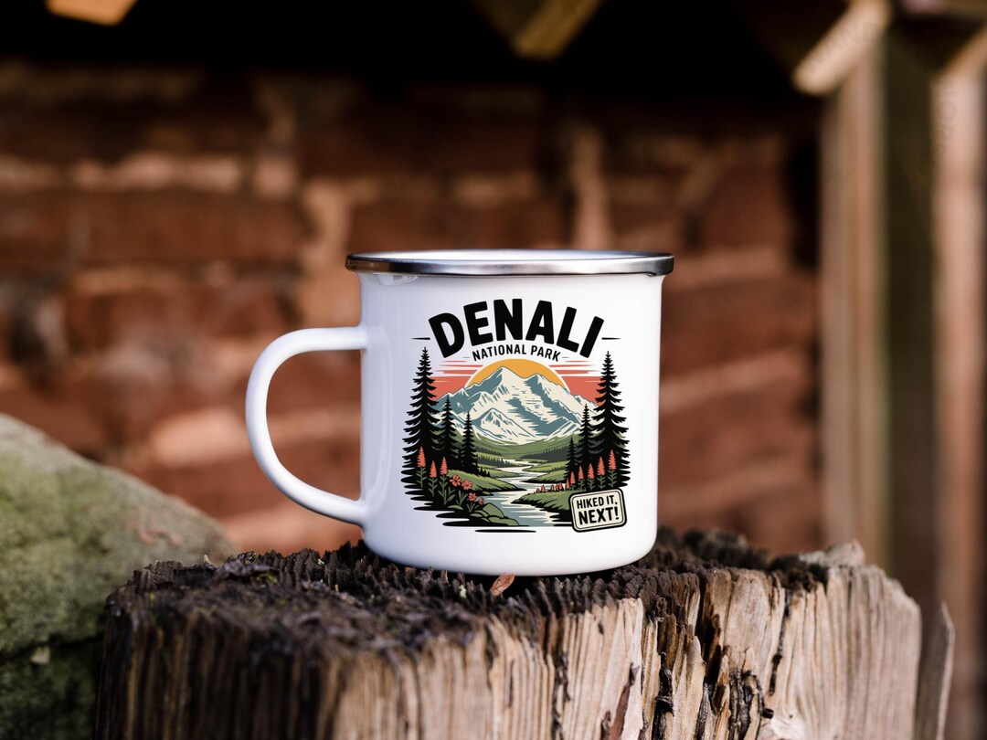Denali National Park Enamel Mug, Alaska Hiking Coffee Cup - Etsy
