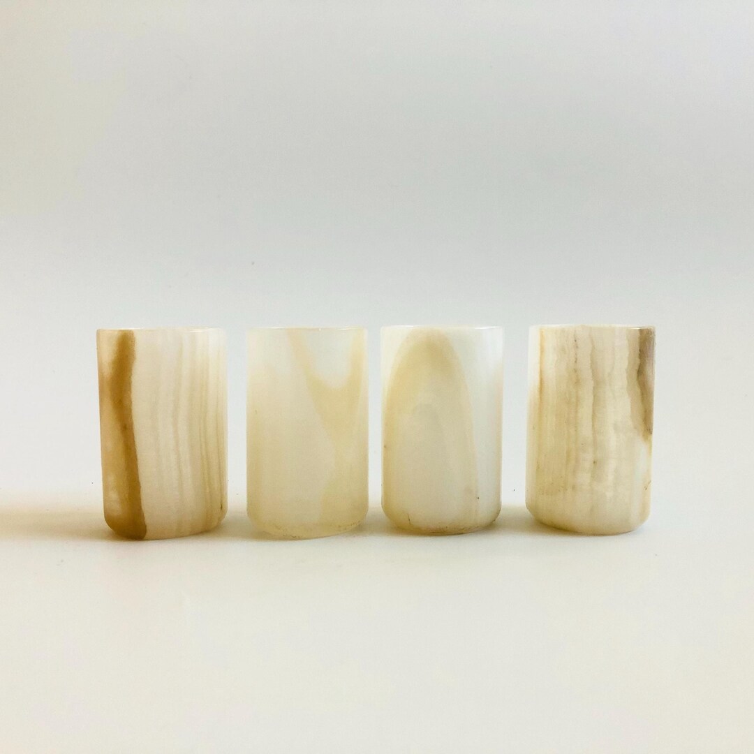 Onyx Stone Shot Glasses Set of 4 - Etsy