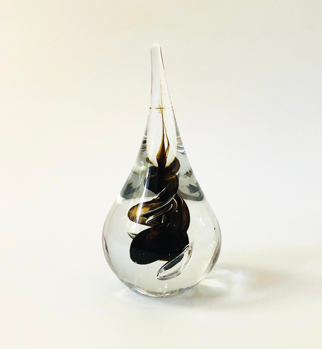 Crystal Teardrop Paperweight by Marian Pyrcak, Poland - Etsy