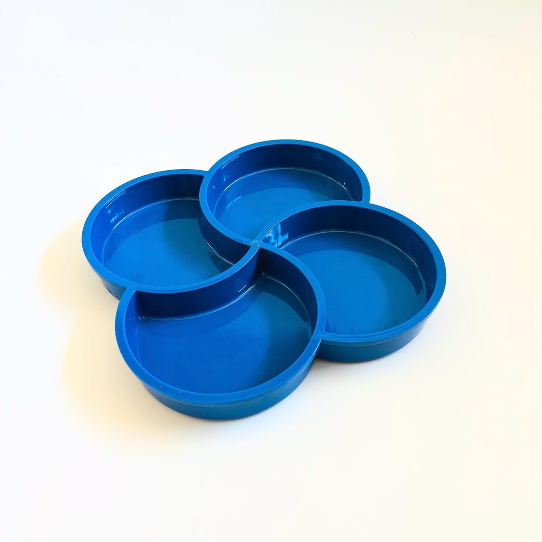 Dansk Divided Blue Plastic Tray by Gunnar Cyren - Etsy