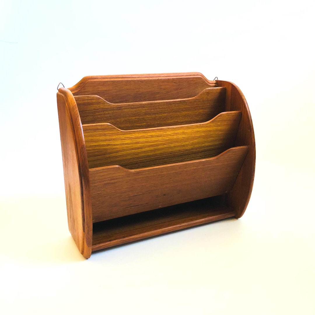 Teak Wall Mounted Letter Holder - Etsy