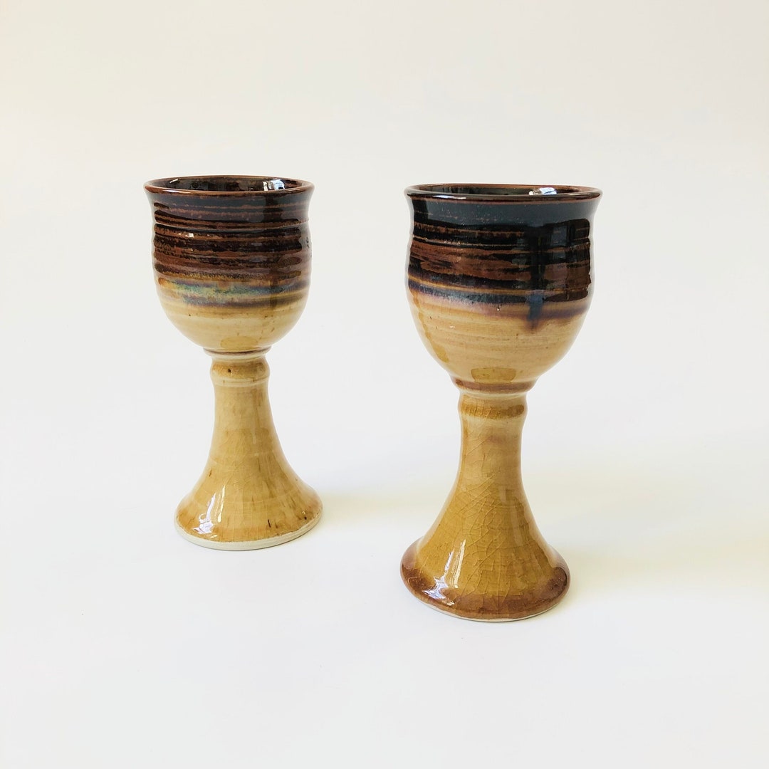Studio Pottery Goblets - Set of 2 - Etsy