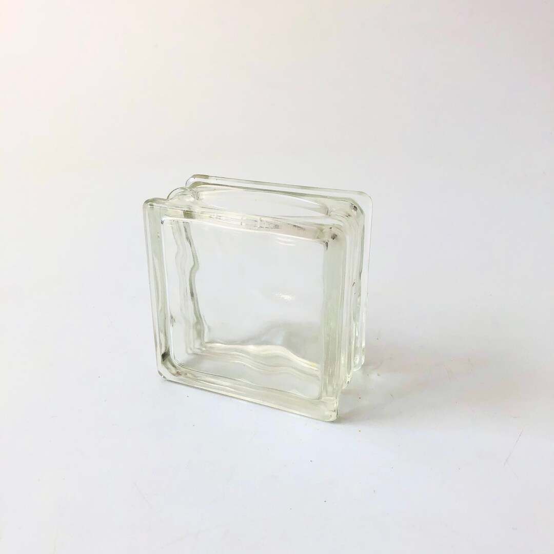 Small Glass Block Vase - Etsy