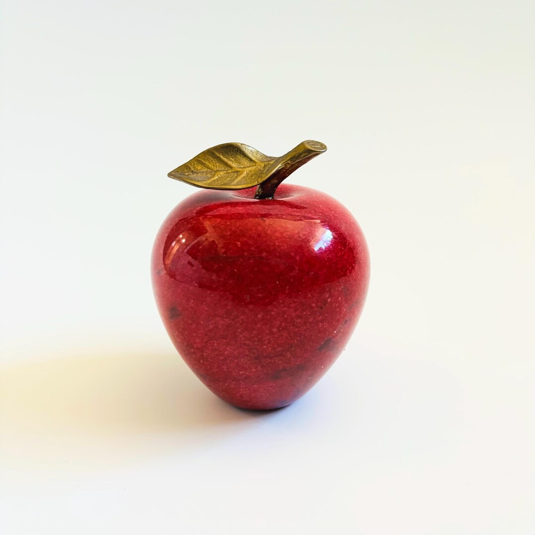 Stone Apple With Brass Stem - Etsy