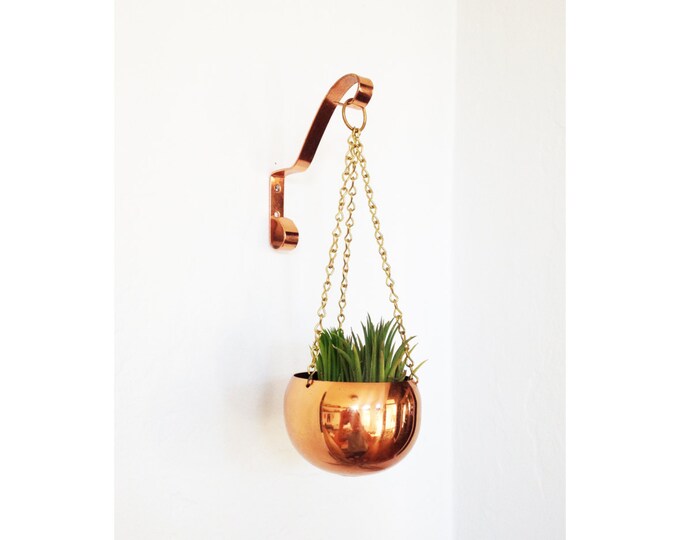 Vintage Copper Hanging Planter / Coppercraft Guild - Etsy