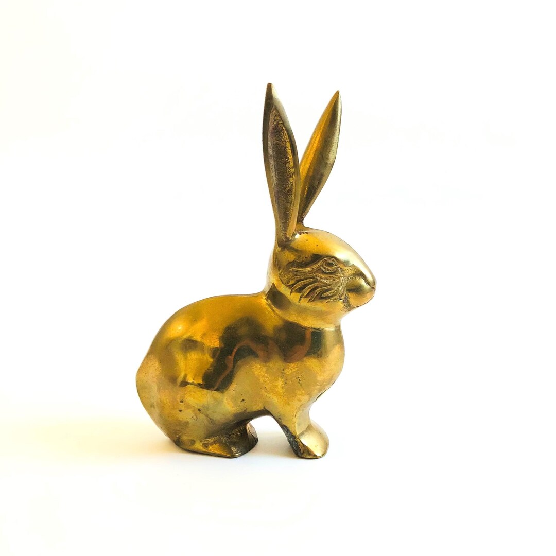 Vintage Brass Rabbit - Etsy