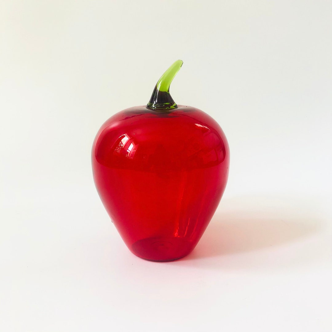 Large Art Glass Apple - Etsy